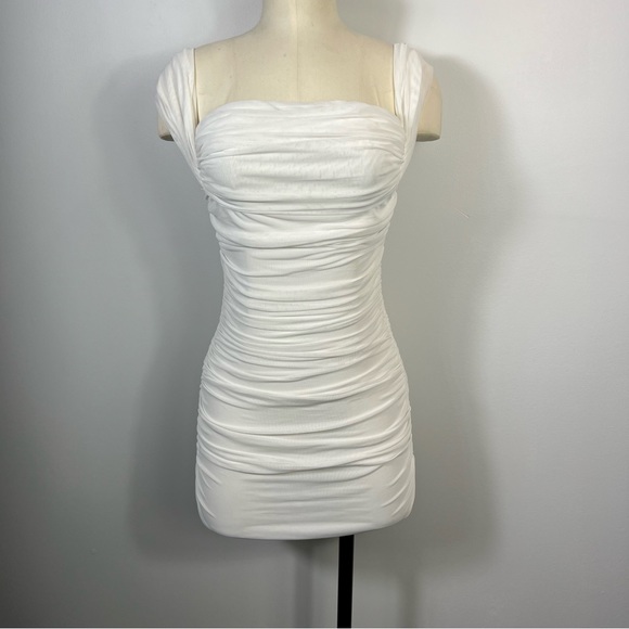 Dresses | White Bodycon Mini Dress S | Poshmark